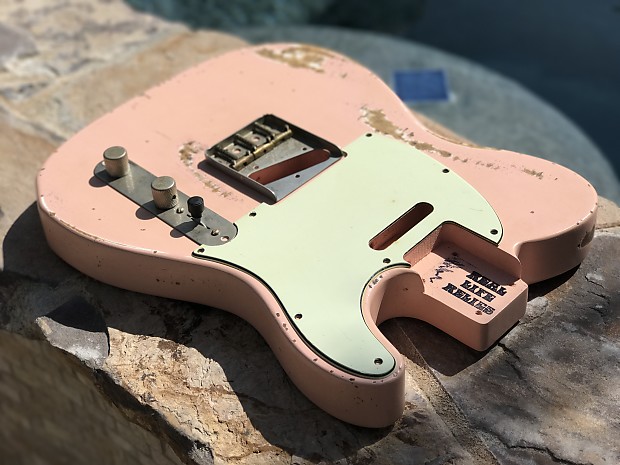 Real Life Relics Tele Telecaster Body Aged Shell Pink | Reverb Canada