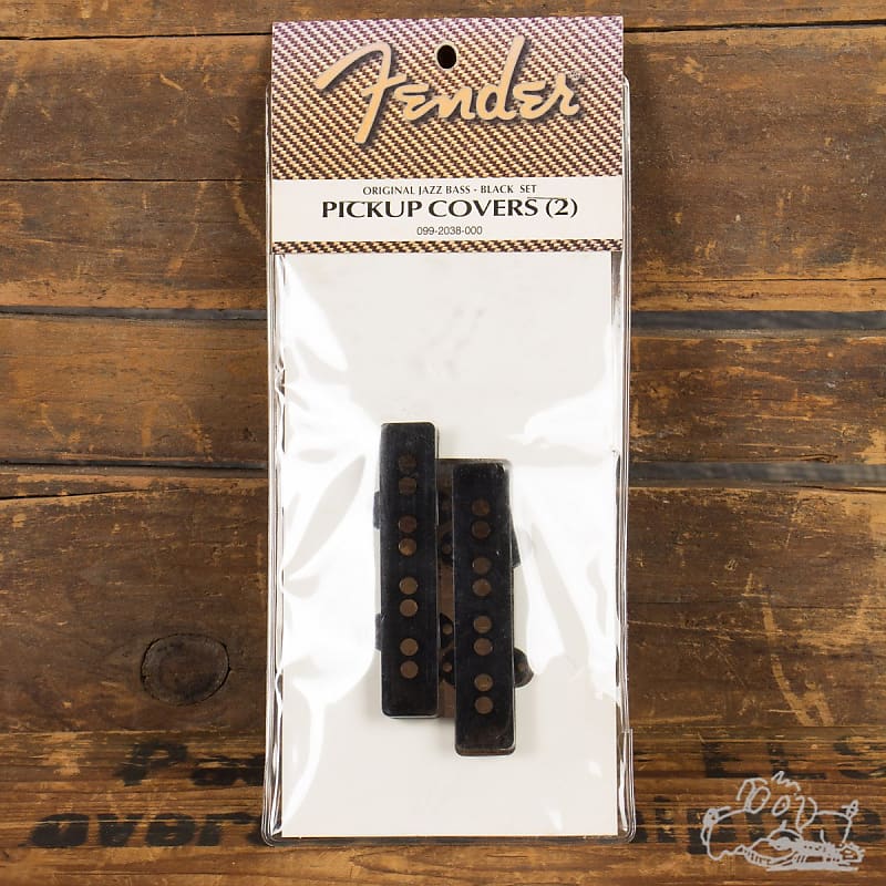 Fender Jazz Bass Pickup Covers - Black | Reverb