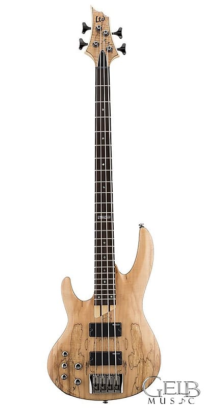ESP LTD B-204 Left Handed Electric Bass Spalted Maple Top Ash | Reverb