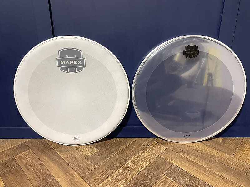 Mapex by Remo Bass Drum Heads Skins Set Of 2 20” #JT19 | Reverb