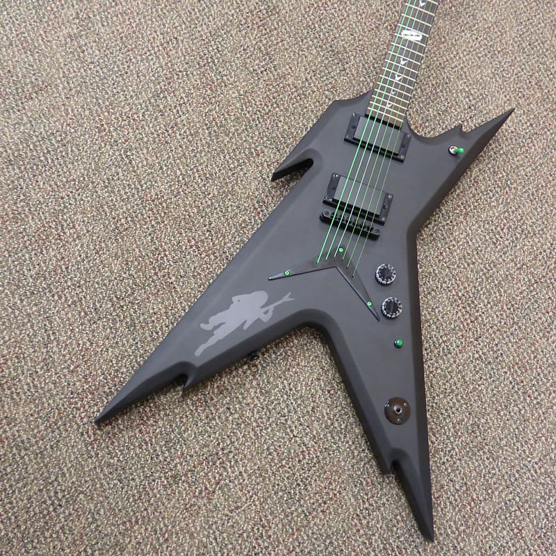 Dean Razorback DB Dimebag (Matte Black ) with Razorback Case | Reverb