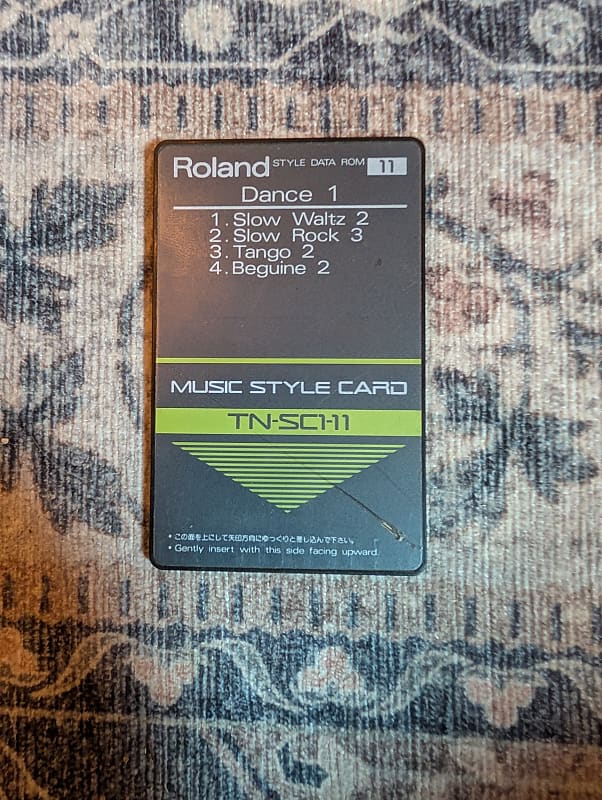Roland Roland Music Style Card TN-SC1-11, Roland Style Data | Reverb
