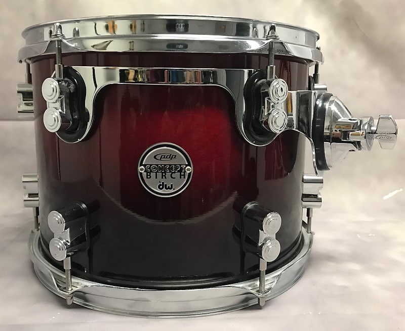 PDP Concept Birch 12" Tom Drum Cherry to Black Fade | Reverb