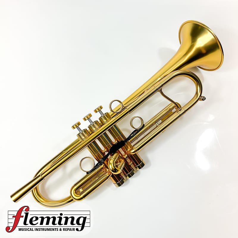 Adams A4LT Custom Series Bb Trumpet in Satin Gold Lacquer (L | Reverb