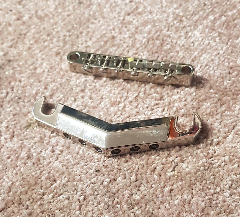 Gretsch Tunomatic and V Tailpiece - Nickel | Reverb