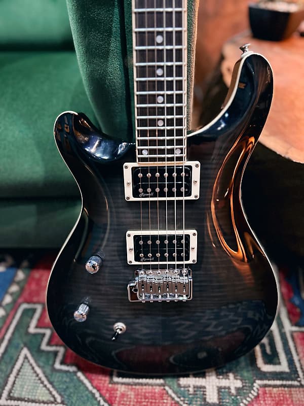 Harley Benton CST-24 Deluxe Left Handed in Black Flame | Reverb UK