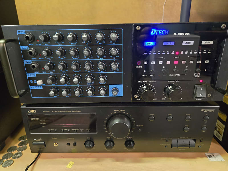 Dtech D-3300K 600W Karaoke Microphone Mixing Amplifier | Reverb