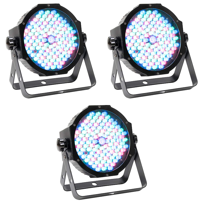 (3) Eliminator ADJ Mega Par Profile EP 2-IN-1 RGB+UV LED DMX | Reverb