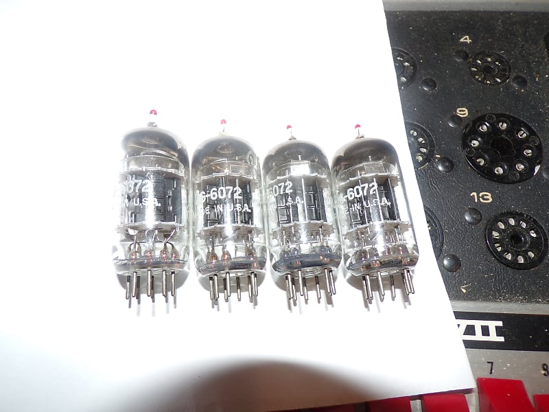 4 medical red tip general electric 6072 / 12ay7 tubes | Reverb