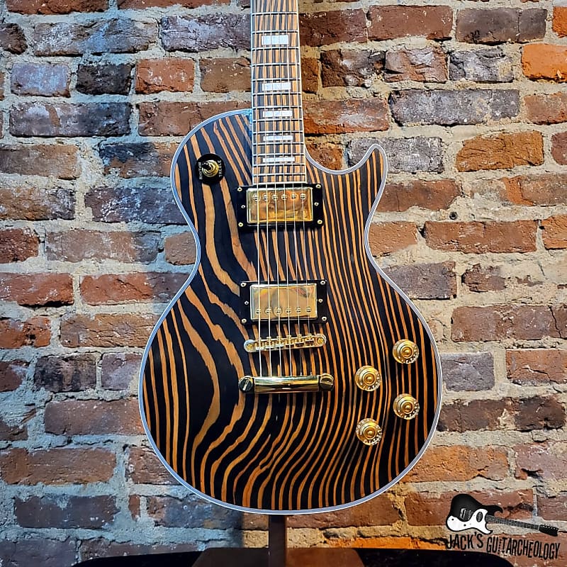 Bad Cat 100% Zebrawood Single Cut Style Guitar w/ Epiphone | Reverb