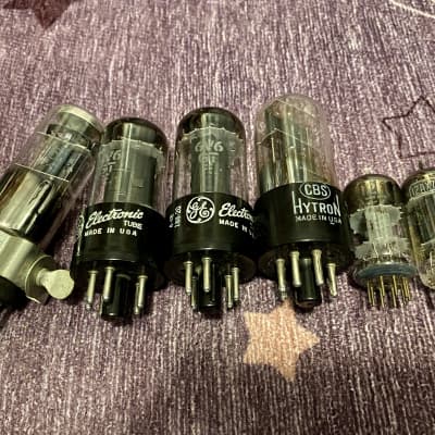 Lot of 6 Tubes from c.1955 - Hytron GE 12AX7 12AT7 6X5 6V6 | Reverb