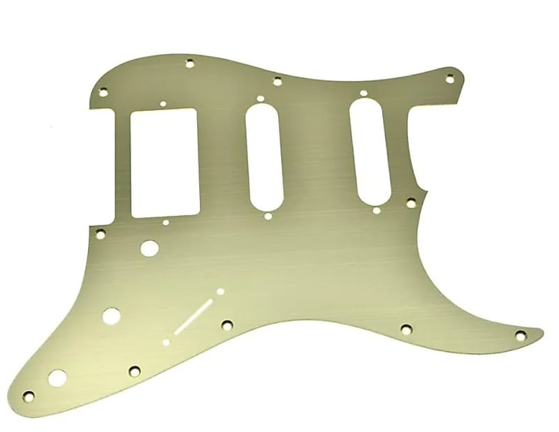 GOLD ANODIZED ALUMINUM Pickguard for HSS Strat 11 hole | Reverb
