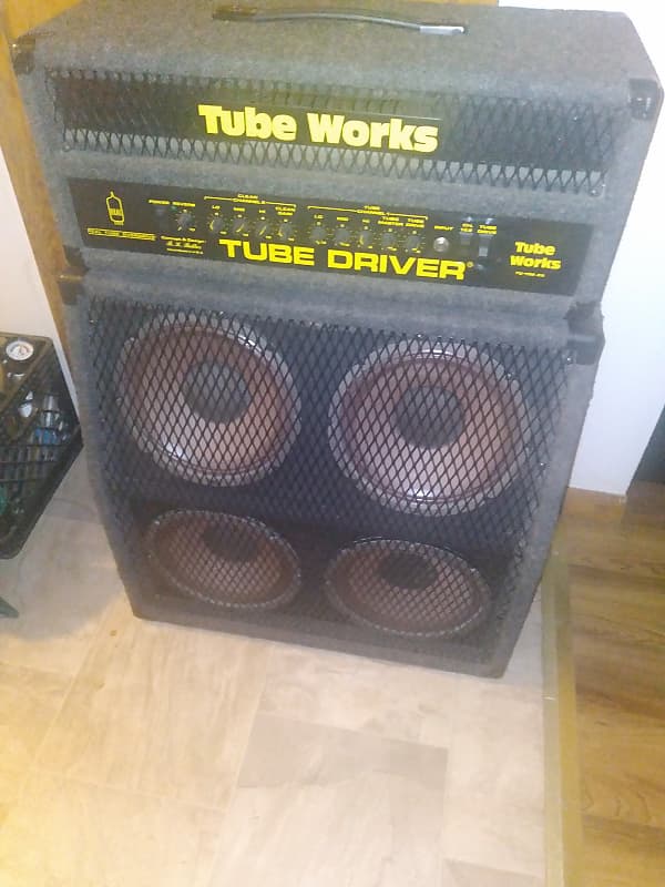 Tube Works 4-10 Speaker cab Mid 90's - Black fuzz | Reverb