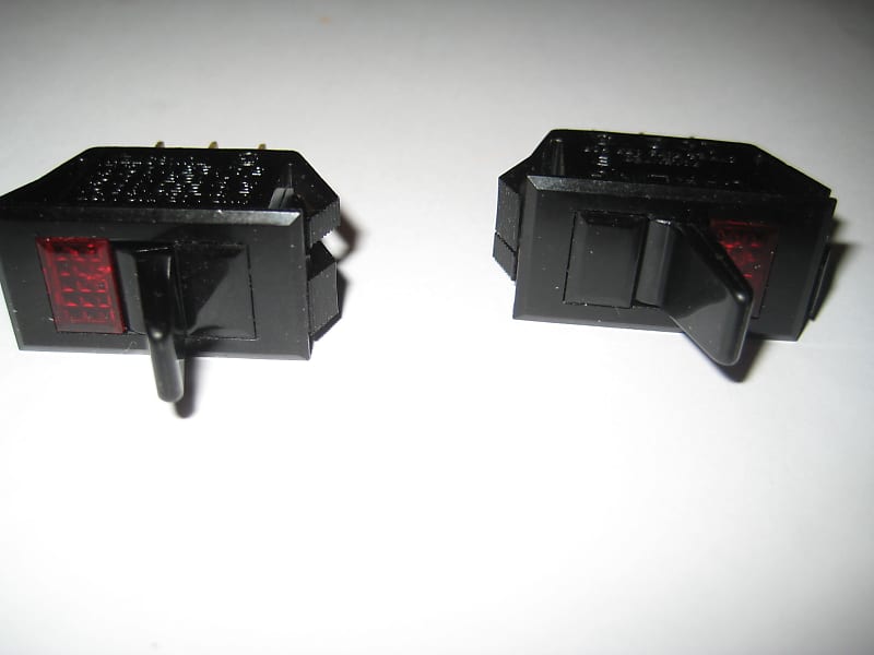 Carling Set of Two Illuminated On - Off Amplifier Switches | Reverb