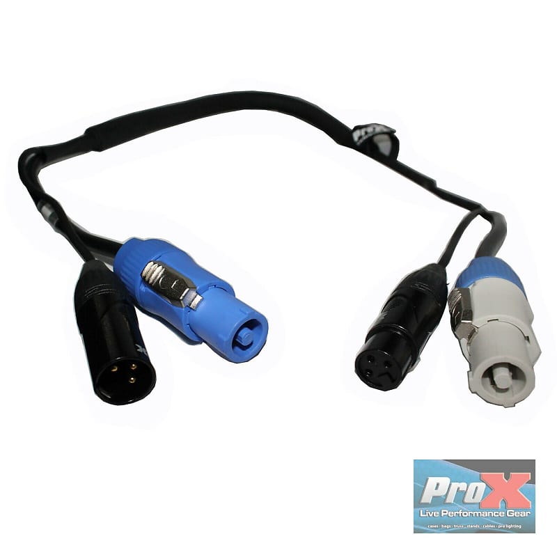 ProX XC-PWC14-XLR06 6FT Powercon and XLR Link Cable Combo | Reverb
