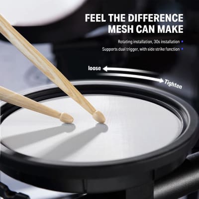Donner DED-300 Electric Drum Set, Mesh Pad Electronic Drums | Reverb