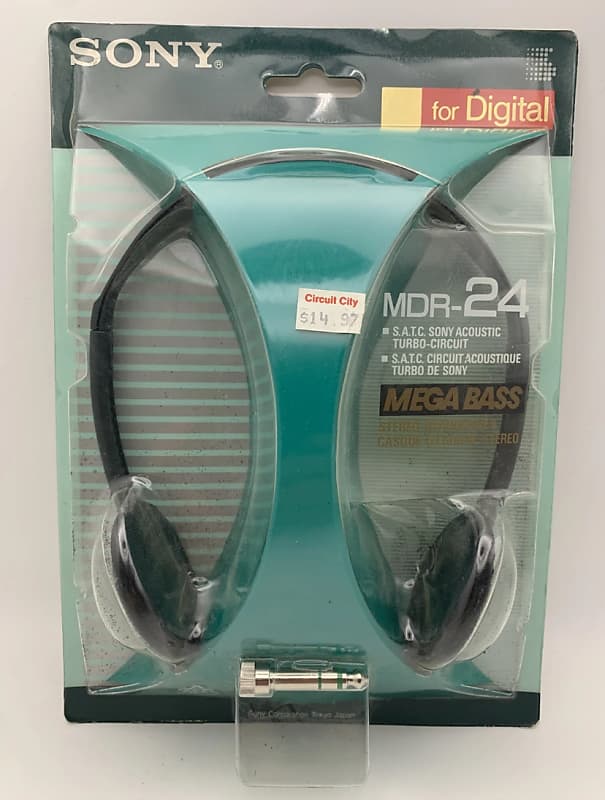 Vintage 90s Sony MDR-24 Mega Bass Headphones Digital Walkman | Reverb