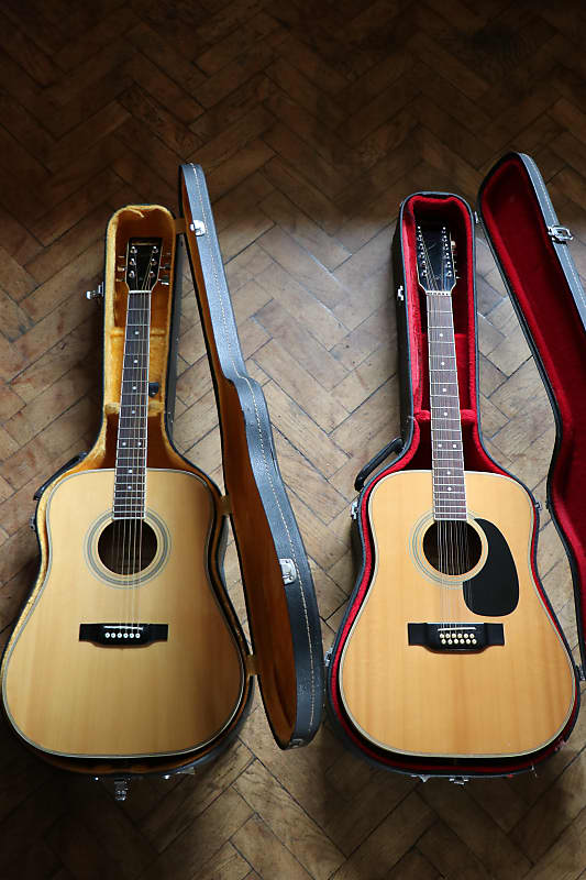DEUCE!! Vintage Japanese Duo Both 6 + 12 String Blonde | Reverb