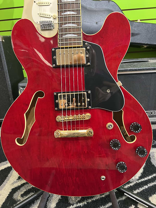 Super Rare Riff 335 Hollow Body Samick 90's - Cherry | Reverb