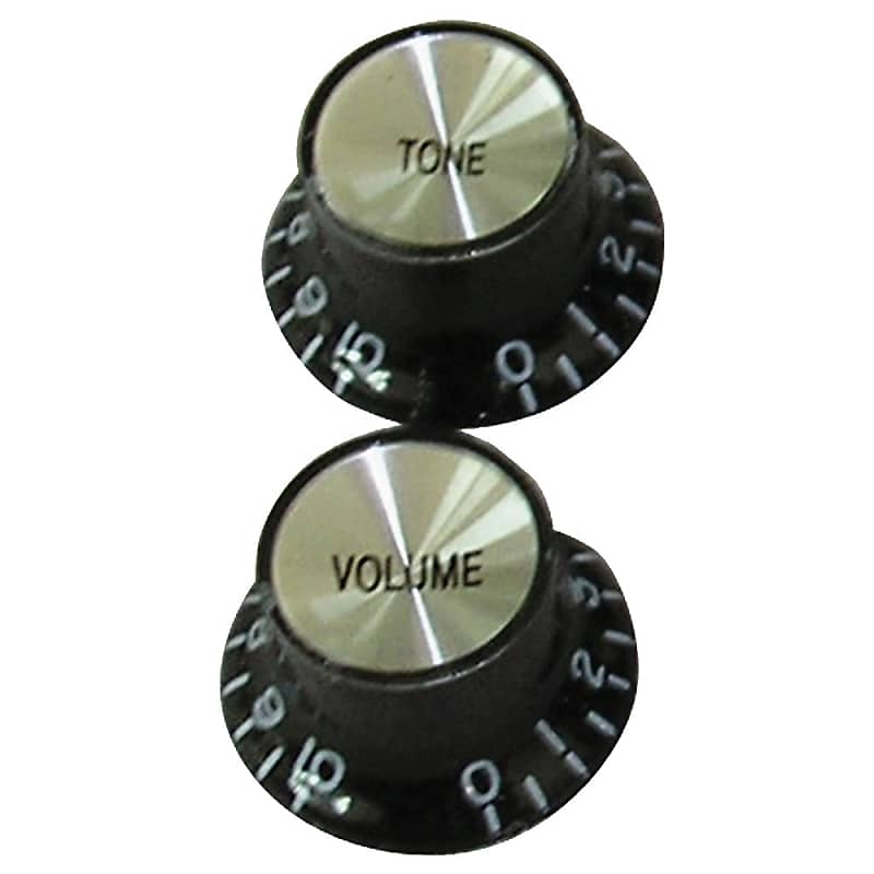 Guitar Tech Control Knobs ~ Black/Silver | Reverb UK