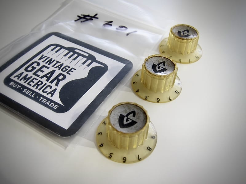 Guild Control Knobs (3) Authentic Vintage Part | Reverb