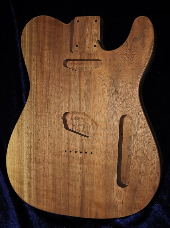 1 Piece Solid Figured Walnut Telecaster Tele Body 6lbs3oz | Reverb
