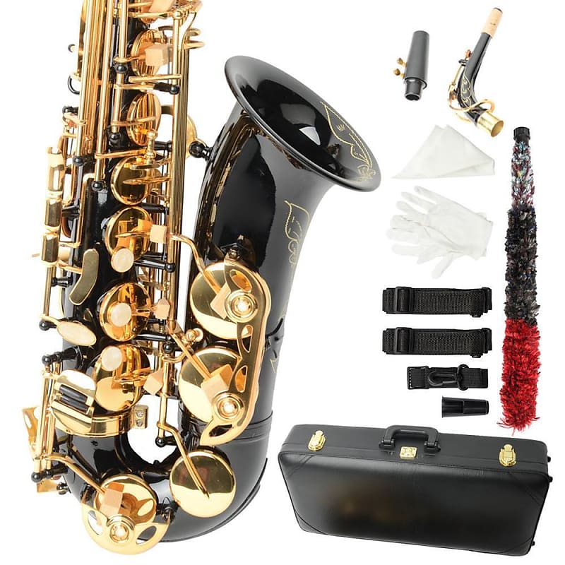 High Quality Black Alto Eb Sax Saxophone With Case | Reverb