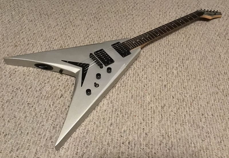Dave Mustaine Signature Dean VMNT Electric Guitar Silver | Reverb