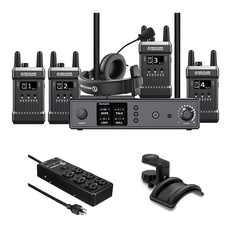 Hollyland Full-Duplex Intercom System with Four Beltpack | Reverb