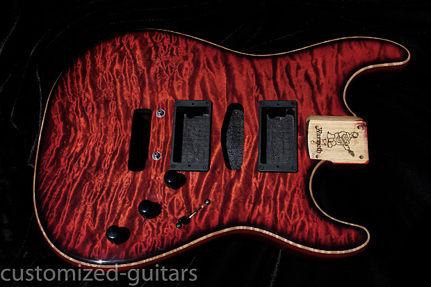 Warmoth Statocaster/Strat replacement body with 5A quilt | Reverb