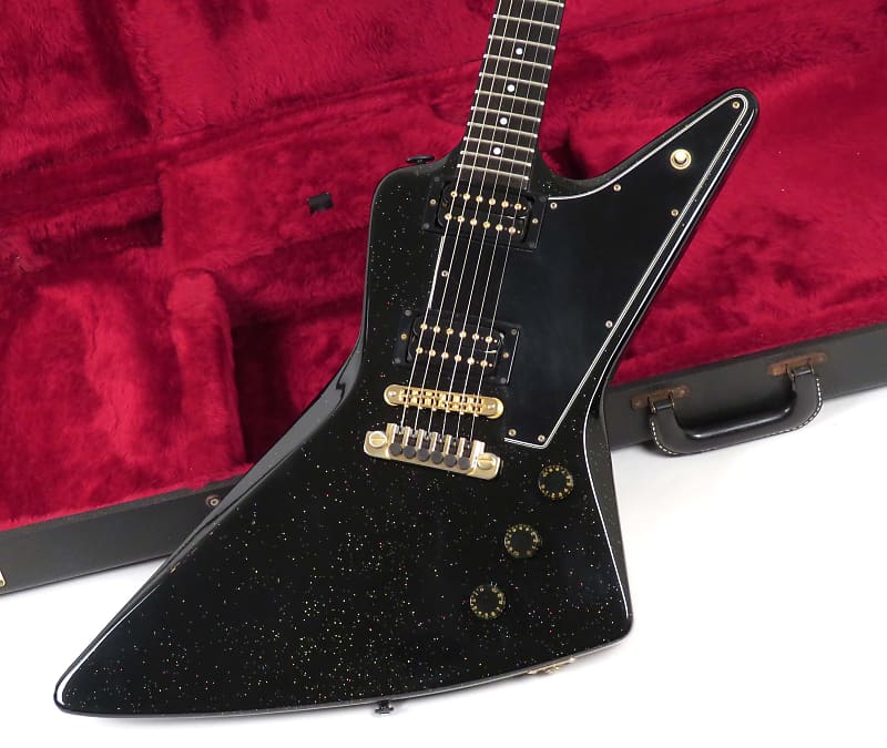 1981 Gibson E/2 Explorer Rare Factory Black Prism Finish! - | Reverb