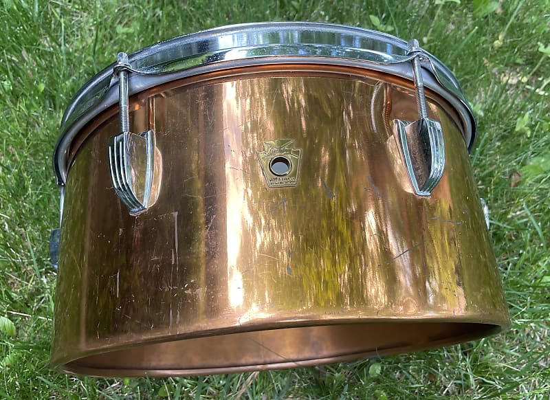 13" Ludwig Vintage 1960s Copper Timbale with Keystone badge | Reverb