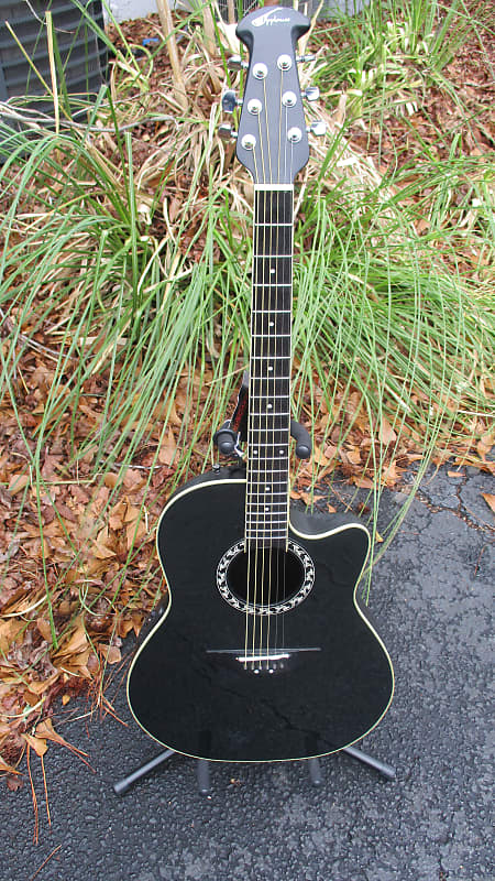 Applause AE 126 Acoustic/Electric Guitar~Black w/Gig Bag | Reverb