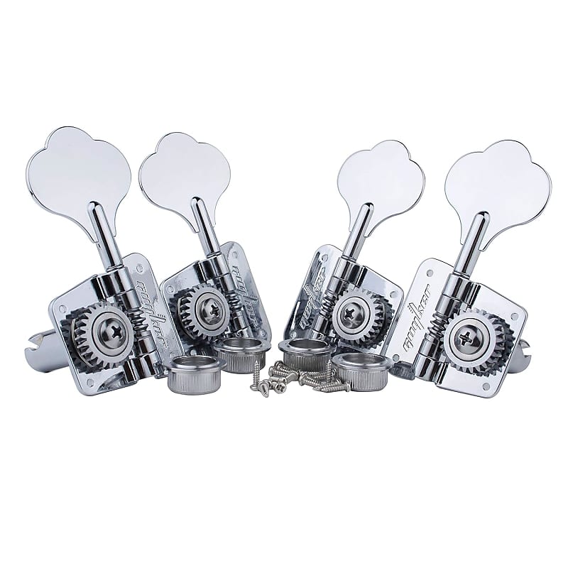 Bass Tuners (2R + 2L) - 1:26 Ratio Open Gear Tuning Key Pegs | Reverb