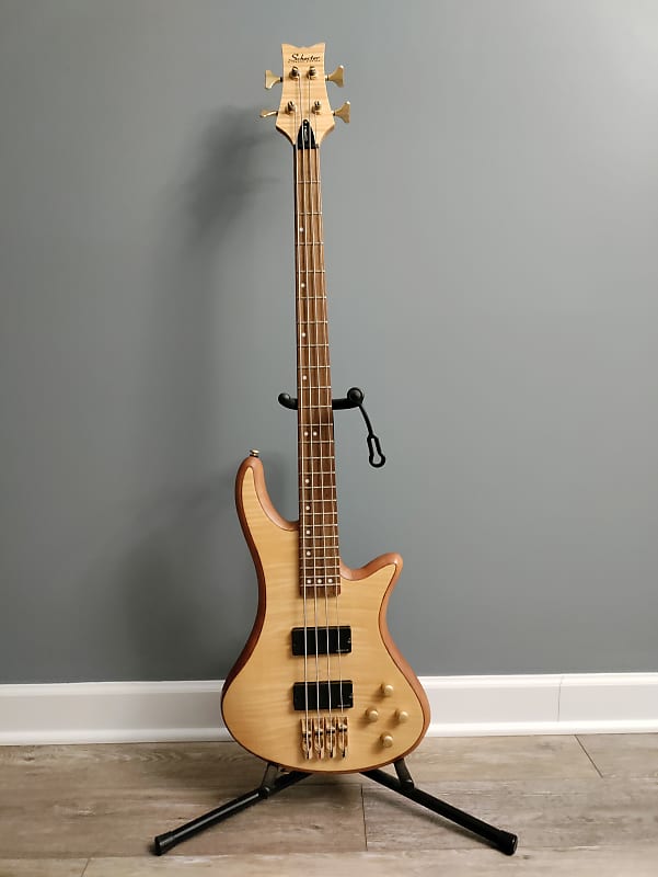 Schecter Stiletto Custom-4 + Case & Stand | Reverb