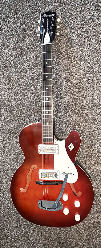 Vintage Harmony Rocket hollow body electric guitar made in | Reverb