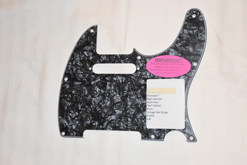 Warmoth Telecaster Pickguard 2021 black pearl | Reverb