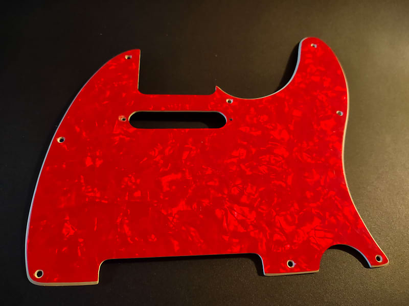 Fender Telecaster Red Pearloid Tele 4-Ply Pickguard | Reverb