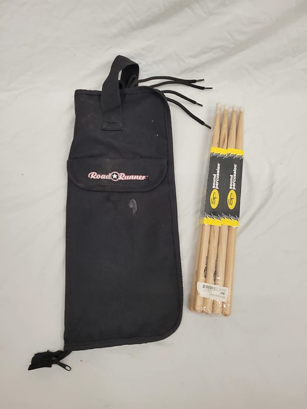 Roadrunner Dum Stick Bag W/ 4 Pairs of Drum Sticks (217-20) | Reverb