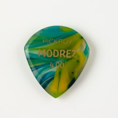 Pickboy MODREZ Hand-Shaped Resin Jazz Pick, Turquoise, 1-Pick | Reverb