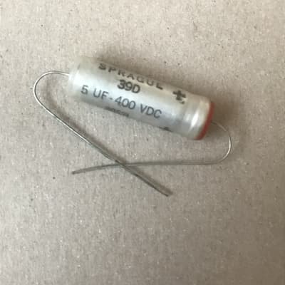 vintage Sprague 5 uF 400V Electrolytic Capacitor c. 1980 | Reverb