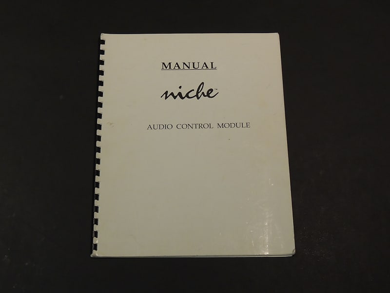 Niche Audio Control Module Manual | Reverb Australia