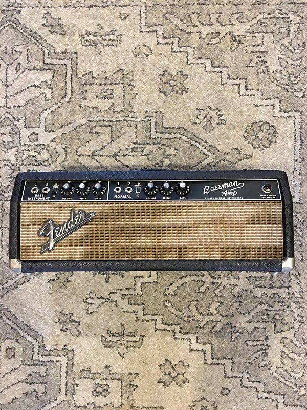 1967 Fender Blackface Bassman Head AB165 with AA864 Mod | Reverb