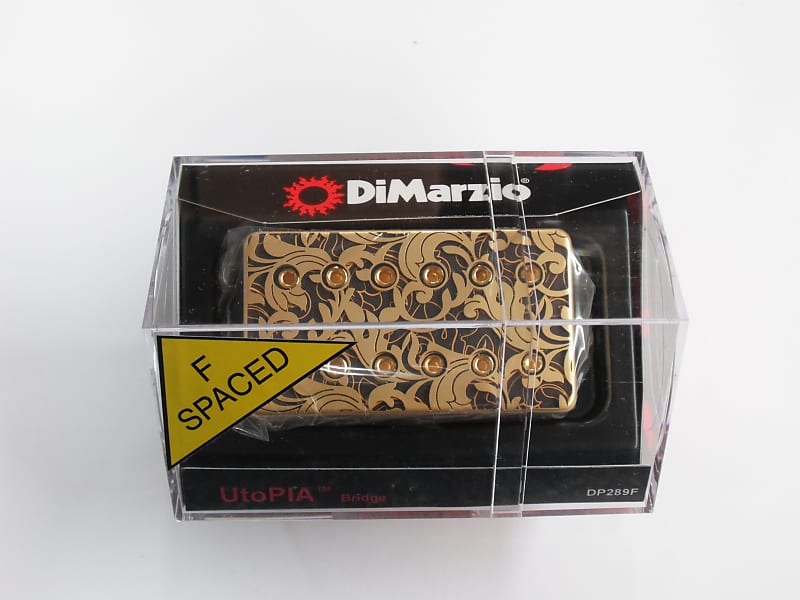 DiMarzio F-Spaced Utopia Bridge Humbucker Black/Gold DP 289 F | Reverb