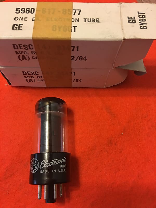 GE 6Y6GT vacuum tube NOS NIB matched pair | Reverb