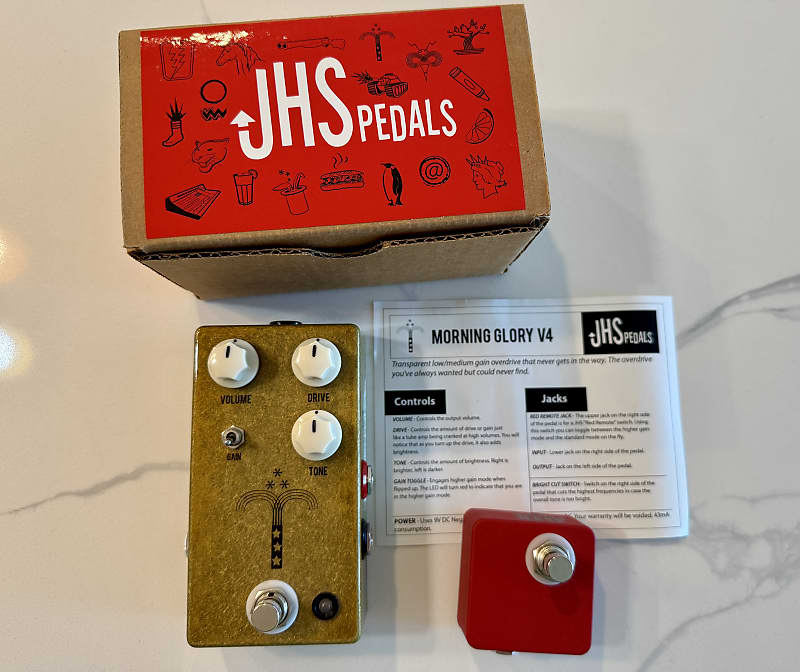 JHS Morning Glory V4 plus Red Remote Switch | Reverb