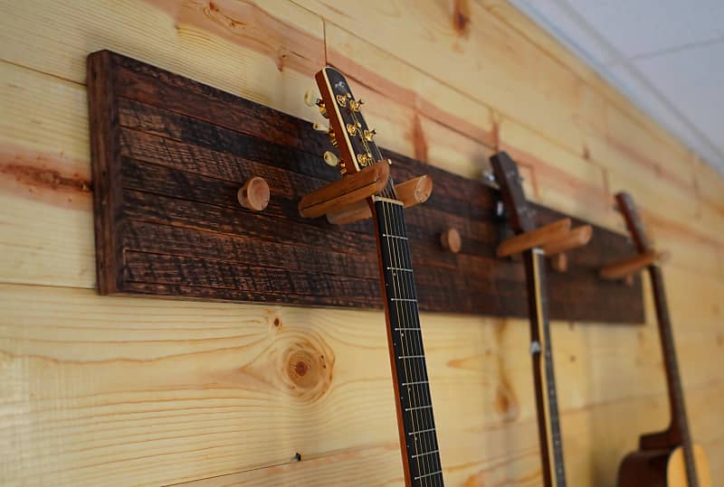 Guitar Hanger ~ Instrument Wall Display (Holds 3 Instruments) | Reverb