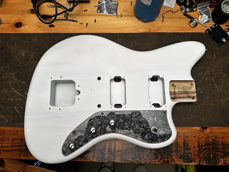 Warmoth Jazzmaster body, semi-loaded with harness | Reverb