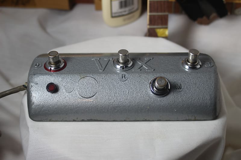 Vox 4 Button Amplifier Footswitch - Silver - Vintage 60s | Reverb