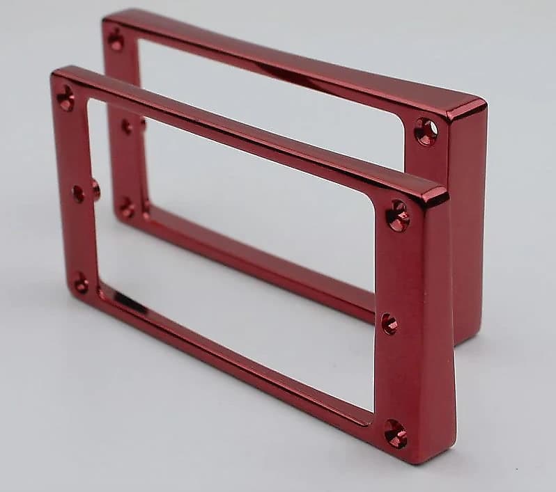 2pcs Curved LP Style Guitar Red Metal Humbucker Pickup Rings | Reverb